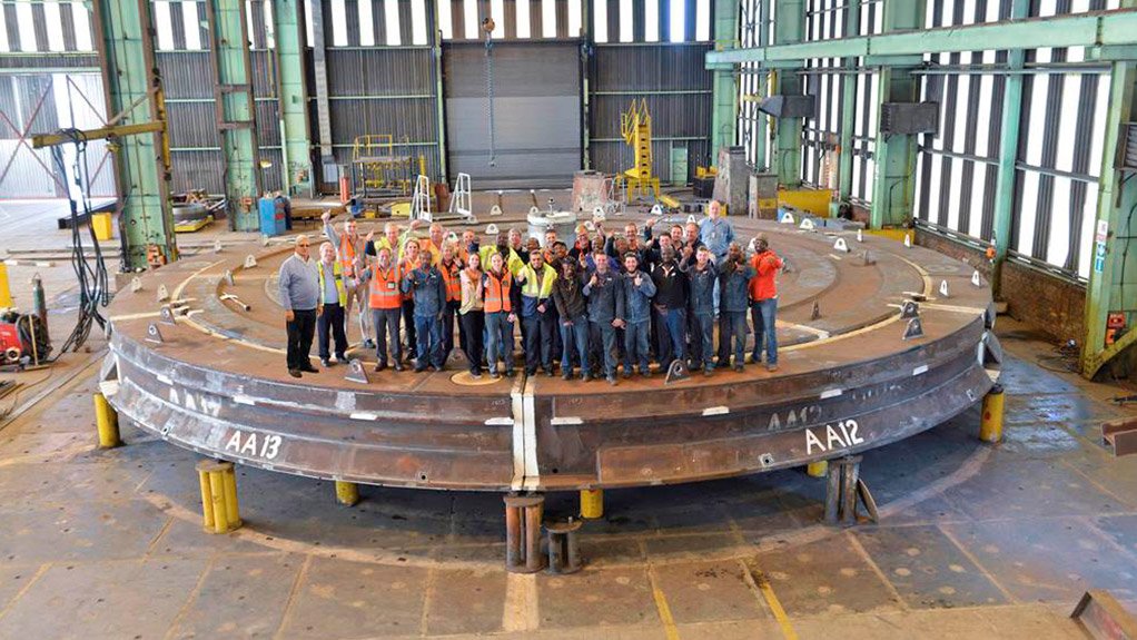 High efficiency, safety and quality in local build of dragline base