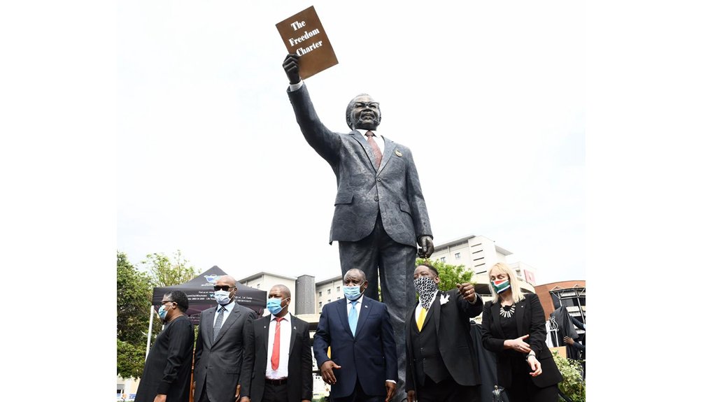 Ramaphosa unveils statue in honour of 'visionary' leader OR Tambo